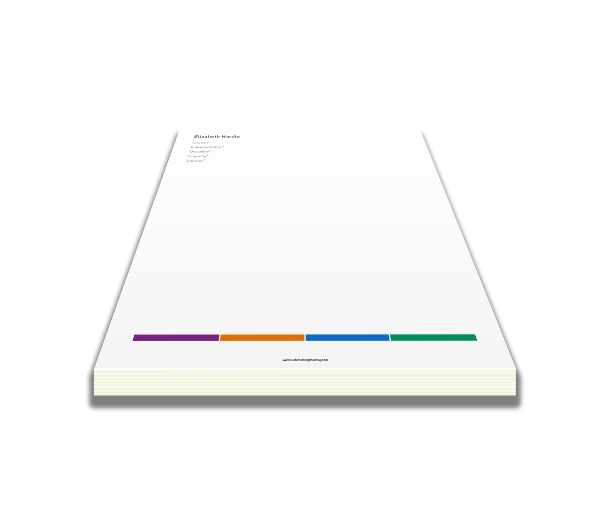 5 x 6 Note Pad (50 sheets) – Custom Strengths Swag